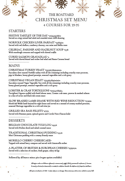Boatyard Menu | The Boatyard